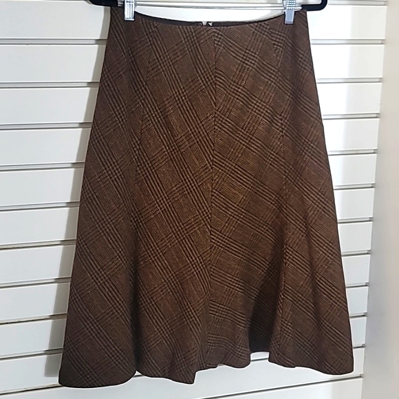 Chaps | Skirts | Chaps Brown Glen Plaid Skirt 6 Lined | Poshmark